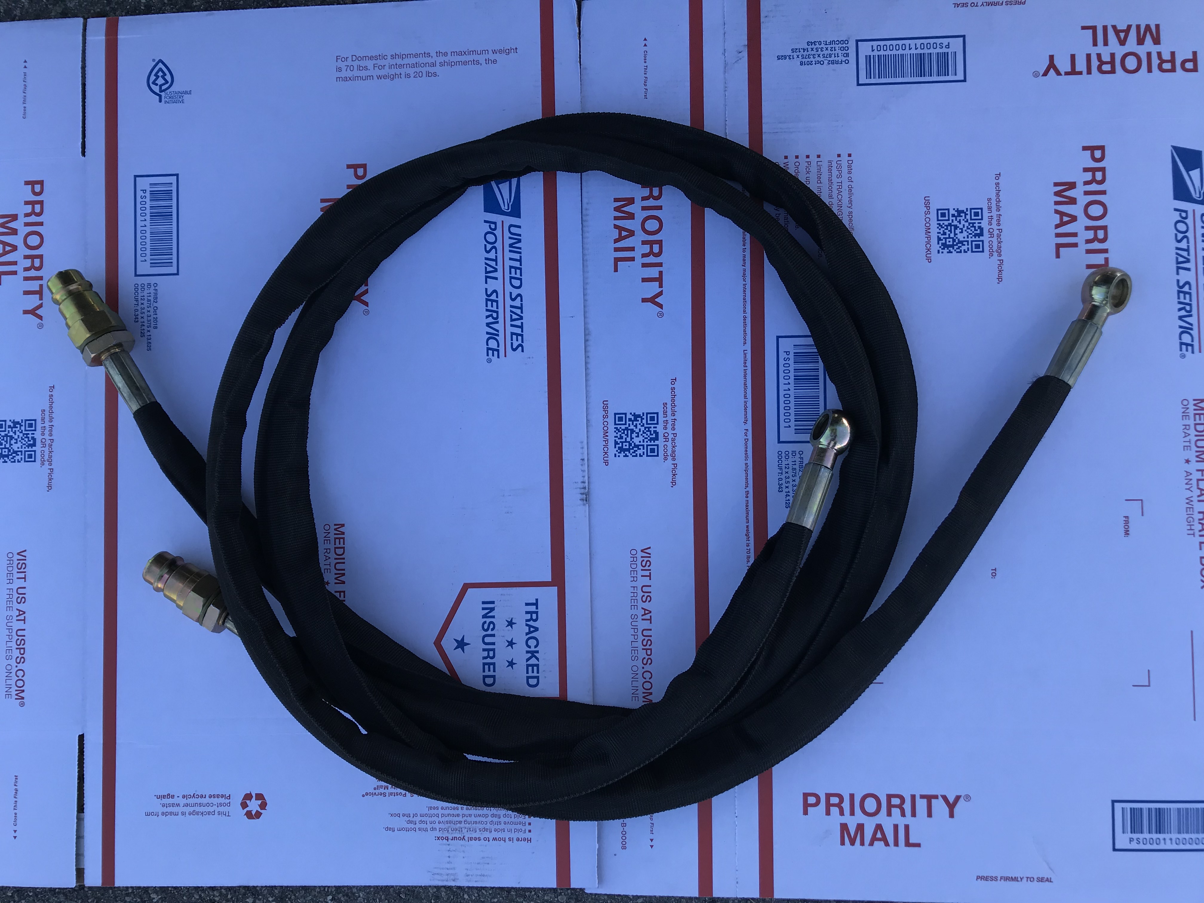 Set of Replacement Hoses (Pipes) - Snow Plows - Victory Tractor Implements
